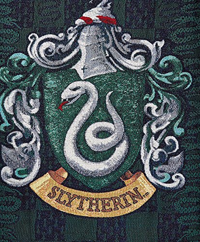 Northwest Woven Tapestry Throw Blanket, 48 x 60 Inches, Slytherin Shield