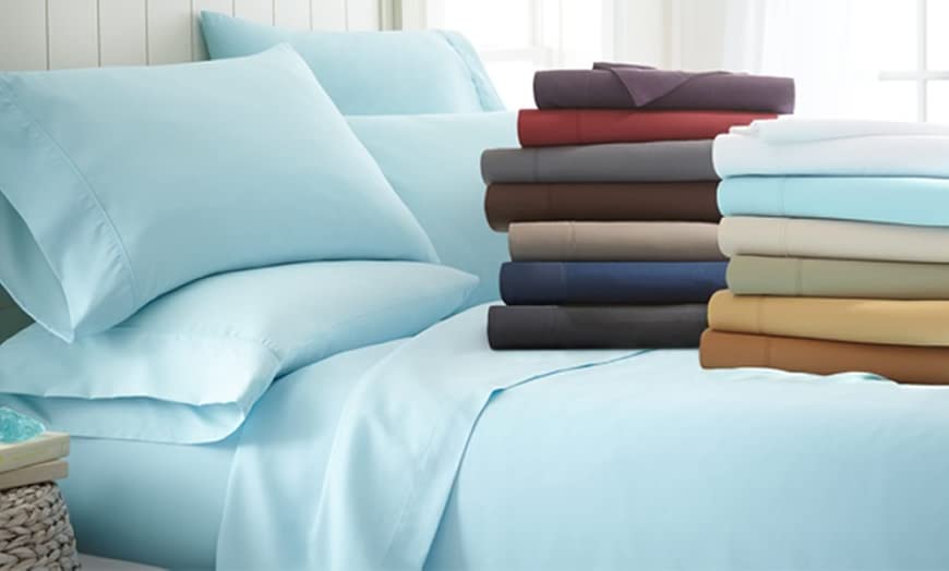 Top Split King Flex Head Sheet Set for Sleep Number Mattress Fits Deep Pocket Bed 1800 Thread Count Super Soft and Cool 4 Piece Set with Pillowcases 34-36" Split top (Gray)