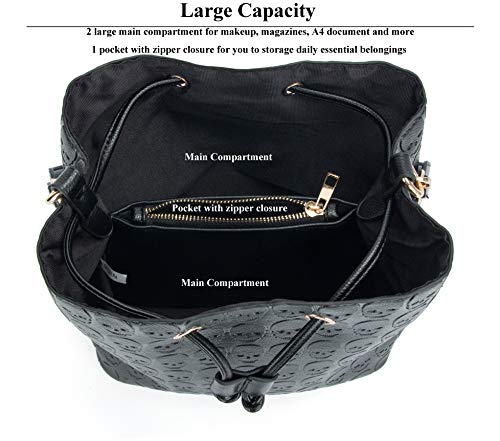 Womens Hobo Tote Bag Leather Shoulder Bag for Women Bucket Bag Hobo Handbag Fit for Dating, Working, Shopping
