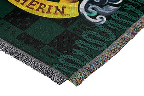 Northwest Woven Tapestry Throw Blanket, 48 x 60 Inches, Slytherin Shield
