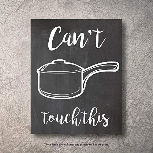 Home Decor Funny Gift 6 Kitchen Wall Art Prints Kitchenware with Sayings Unframed Farmhouse Home Office organization Signs Bar Accessories Decorations sets white house Deco Kitchen Decor (5"x7")