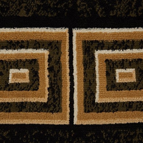 Home Dynamix Optimum Eros Area Rug 3'7" x5'2", Geometric Greek Key, Black/Beige