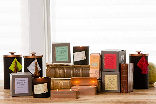 Paddywax Library Collection Charles Dickens 2-Wick Scented Travel Tin Candle, 3.5-Ounce, Tangerine, Junpier & Clove
