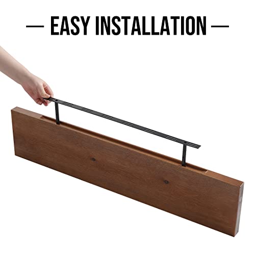 WELLAND Allen 8" Deep Floating Shelves Set of 2 Reclaimed Wood Wall Shelf Rustic Wall Mount Shelf ( Set of 2, 36 inch)
