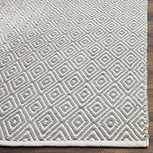 SAFAVIEH Boston Collection 6' x 9' Grey BOS682E Handmade Flatweave Cotton Area Rug