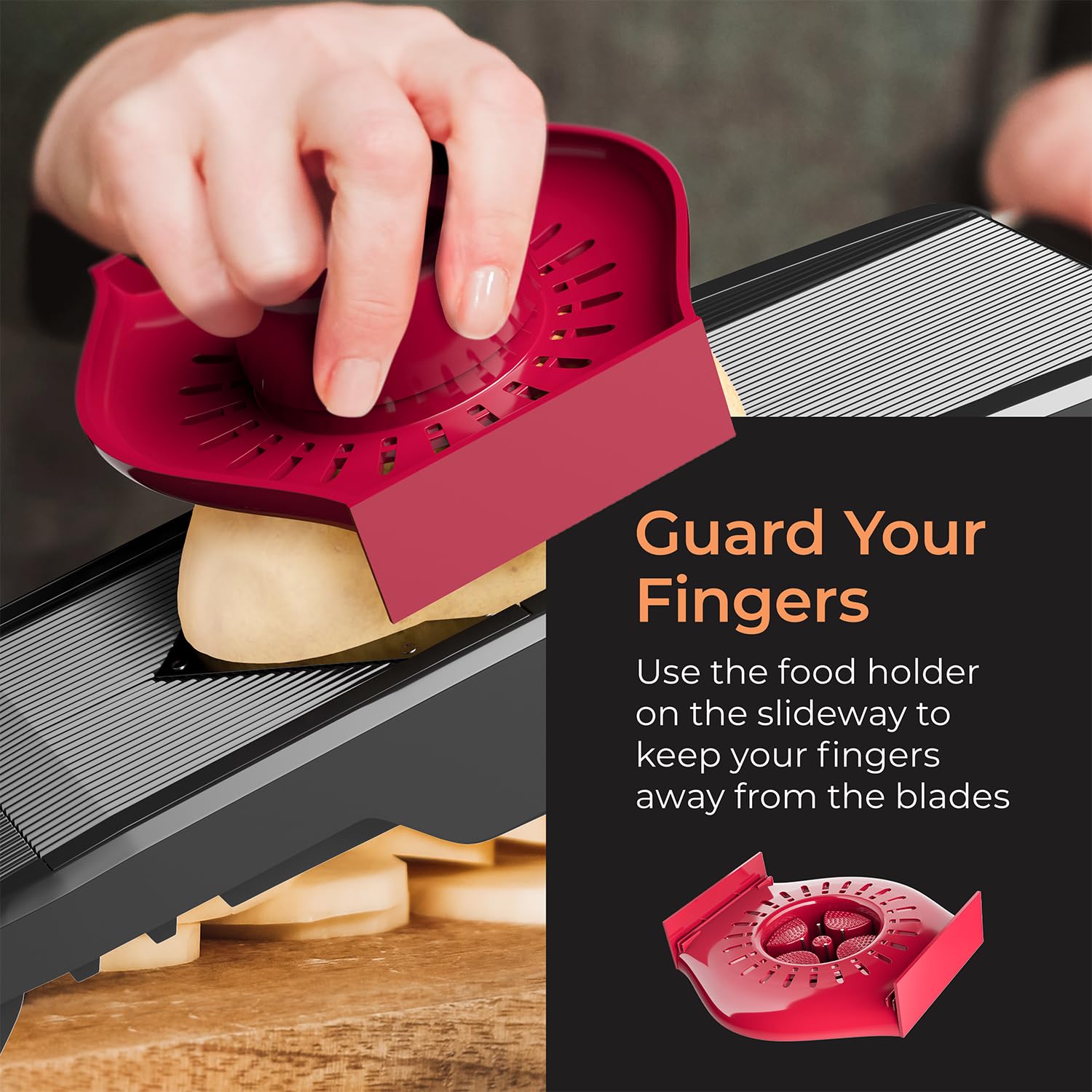 Mueller Multi Blade Adjustable Mandoline Cheese/Vegetable Slicer, Cutter, Shredder with Precise Maximum Adjustability