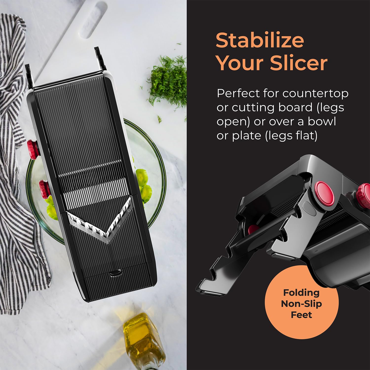 Mueller Multi Blade Adjustable Mandoline Cheese/Vegetable Slicer, Cutter, Shredder with Precise Maximum Adjustability