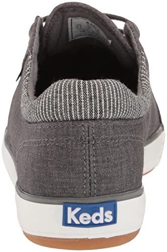 Keds Center 2 Lace Up, Sneaker Womens, Grey Cotton Slub, 7 Medium