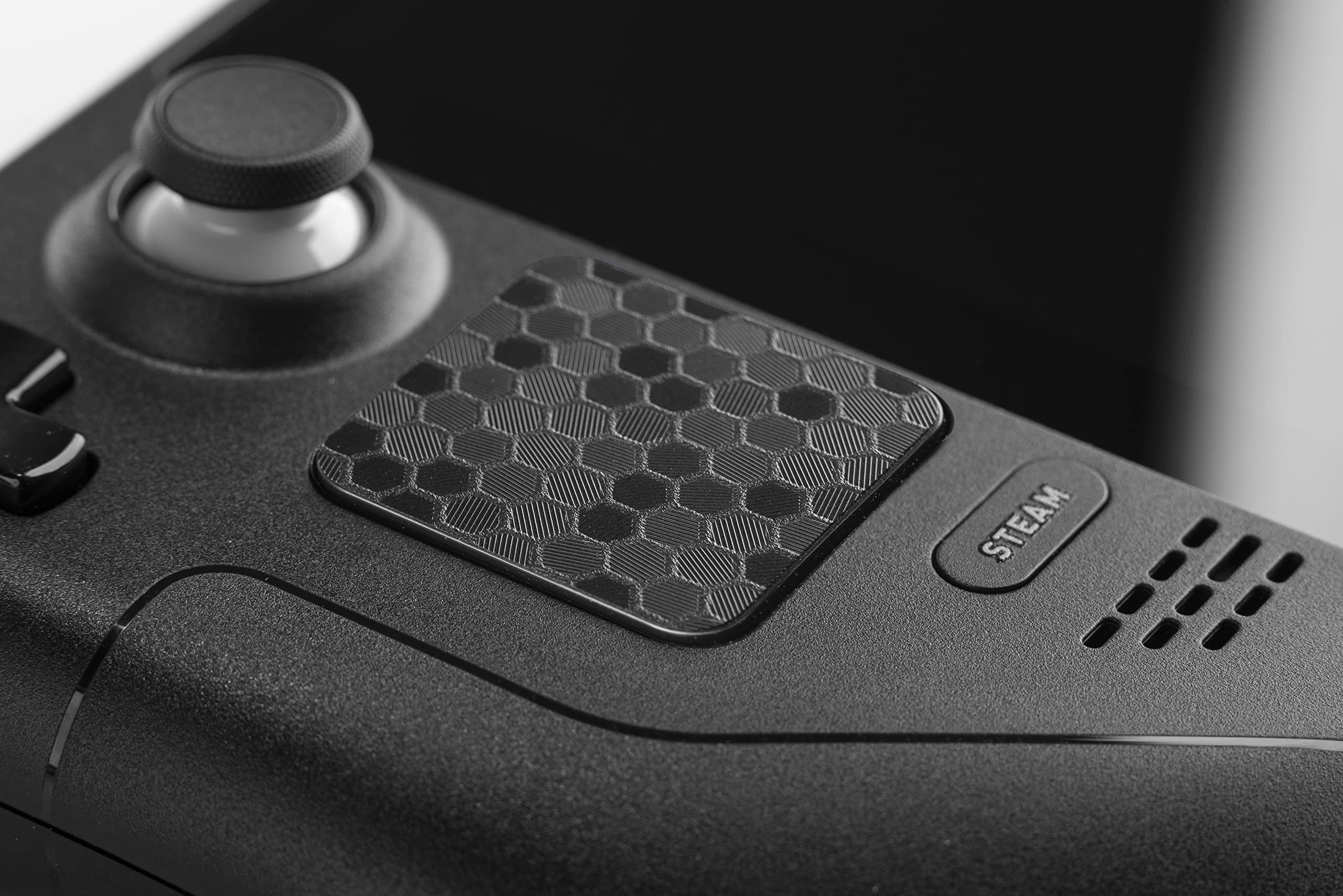 TouchProtect Front & Back Set for Steam Deck - Front trackpads and back button TouchProtect included. (Hex Black)