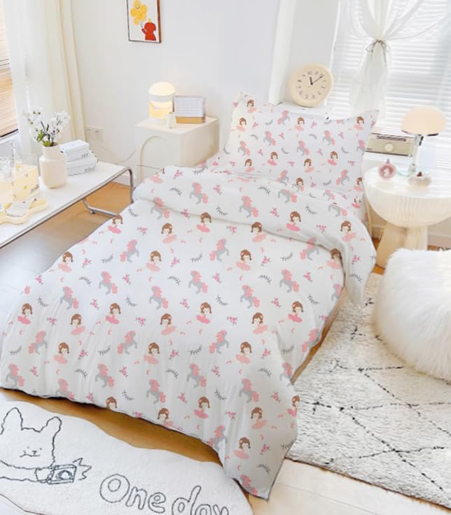 LITTLE CELEBRITY Twin Sheet Set | Kids Sheet & Pillowcase Sets | Twin Sheets for Boys Girls, Fitted Sheet, Top Sheet, Pillowcase | Twin Sheets Set | Twin Bed Sheets | Bed Sheets Twin(Andrea)