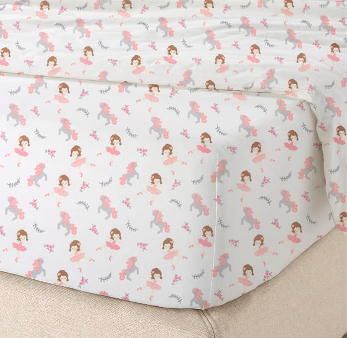 LITTLE CELEBRITY Twin Sheet Set | Kids Sheet & Pillowcase Sets | Twin Sheets for Boys Girls, Fitted Sheet, Top Sheet, Pillowcase | Twin Sheets Set | Twin Bed Sheets | Bed Sheets Twin(Andrea)