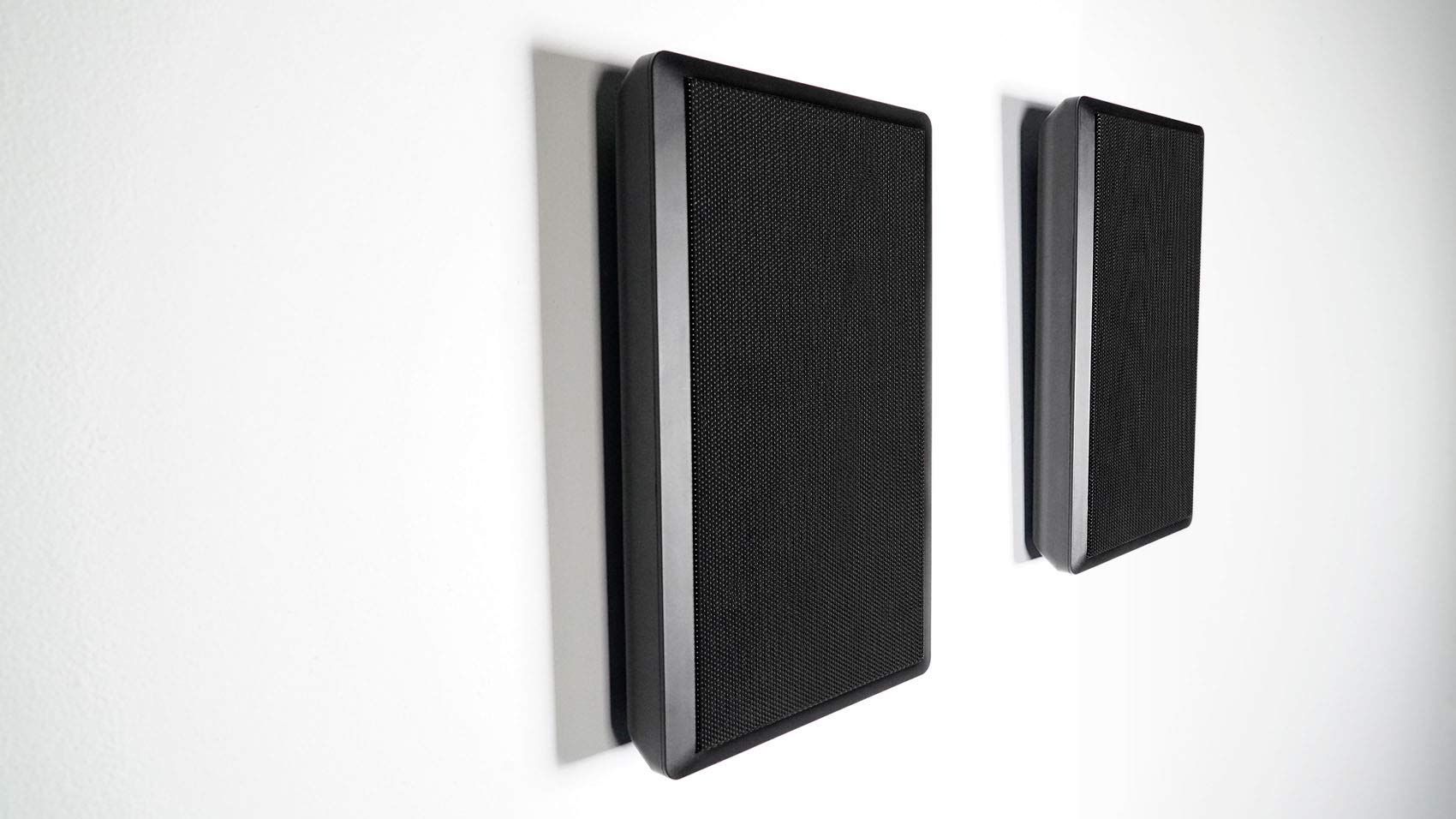 Rockville Pair Rock Slim 70B Black 5.25" 70V Commercial Restaurant Wall Speakers
