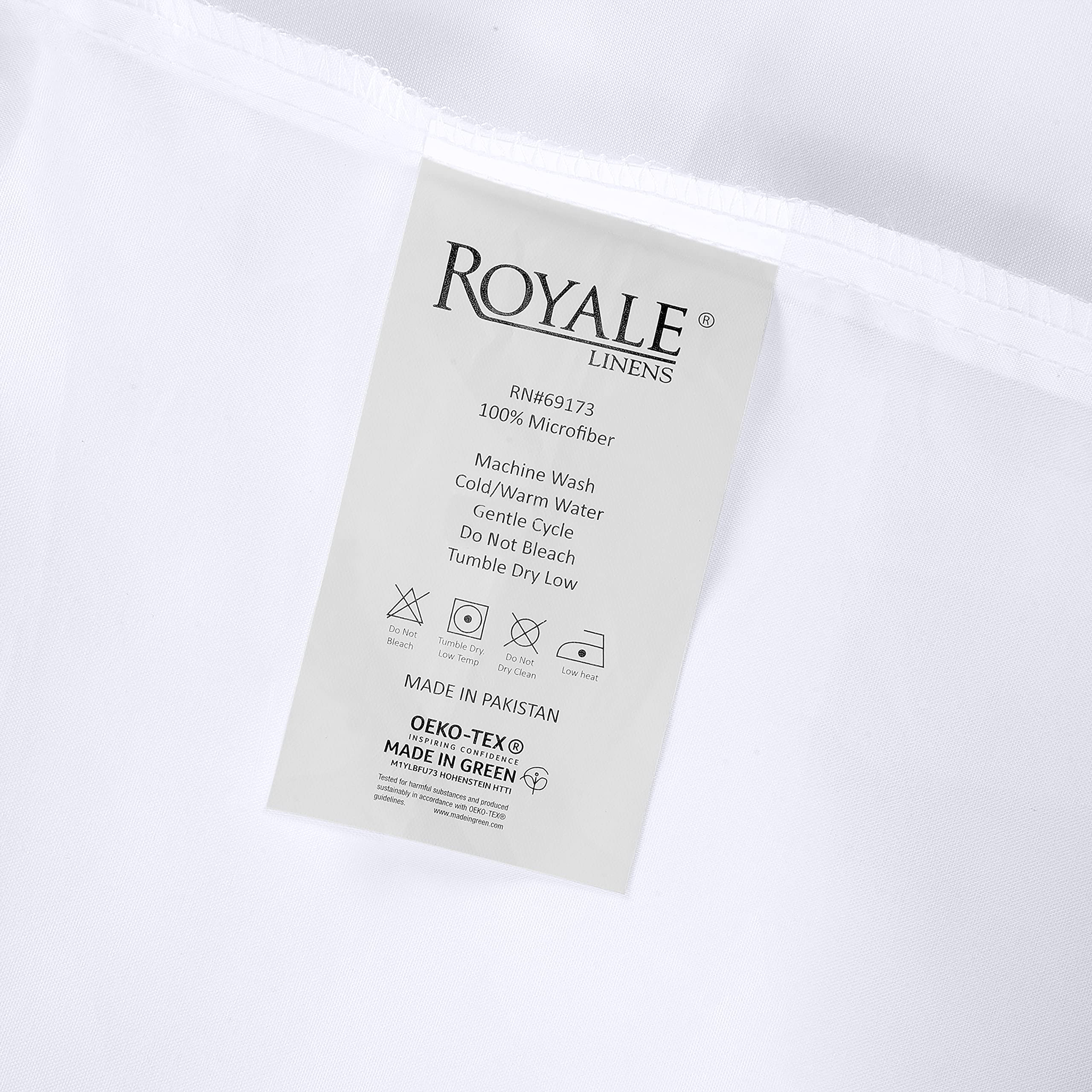 Royale Linens California King Flat Sheet - Ultra Soft Brushed 1800 Microfiber Flat Sheets Only - Wrinkle Free & Stain Resistant - Hotel Quality Top Sheet for Bed (King Cal, White)