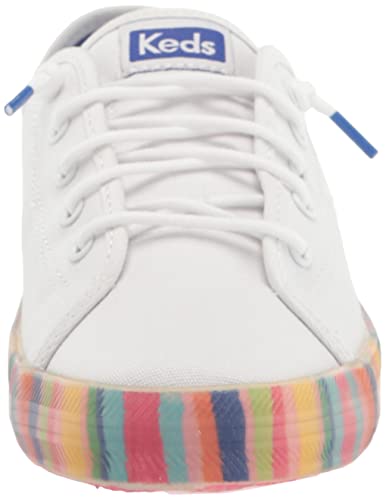 Keds Kickstart Seasonal Sneaker, White/Multi, 13 US Unisex Big Kid
