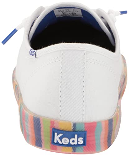 Keds Kickstart Seasonal Sneaker, White/Multi, 13 US Unisex Big Kid