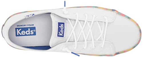 Keds Kickstart Seasonal Sneaker, White/Multi, 13 US Unisex Big Kid