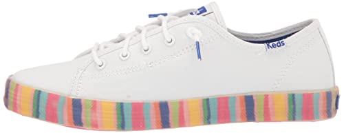 Keds Kickstart Seasonal Sneaker, White/Multi, 13 US Unisex Big Kid