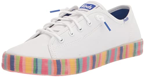 Keds Kickstart Seasonal Sneaker, White/Multi, 13 US Unisex Big Kid