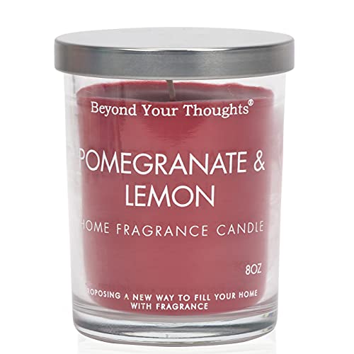 Beyond Your Thoughts 8oz -50 Hours Burn Time Lemon Vanilla Strawberry Apple Lychee Banana Pineapple Malt Musk 1 Wick Scented Candle Aromatherapy Wax Mixed Popular Long Lasting Fragrances Red