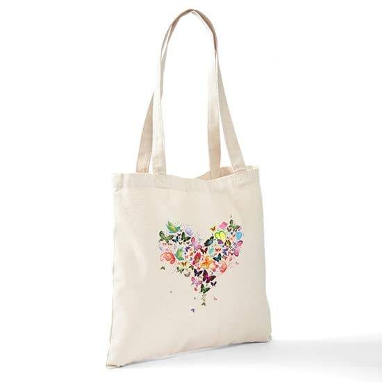 CafePress Heart Of Butterflies Tote-Bag Natural Canvas Tote-Bag,Shopping-Bag