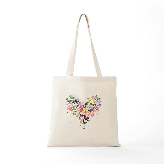 CafePress Heart Of Butterflies Tote-Bag Natural Canvas Tote-Bag,Shopping-Bag