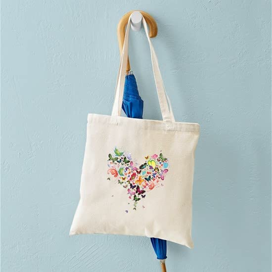 CafePress Heart Of Butterflies Tote-Bag Natural Canvas Tote-Bag,Shopping-Bag