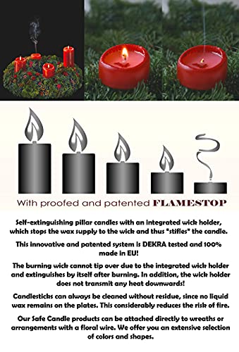 HYOOLA White Pillar Candles 2-inch x 4-inch - 24 Pack Unscented Bulk Pillar Candles - European Made