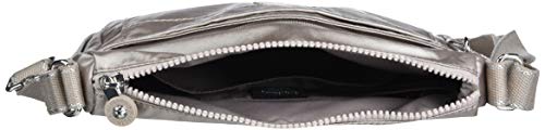 Kipling Women’s Sebastian Crossbody, Super Light, Durable Messenger, Nylon Shoulder Bag, Metallic Glow
