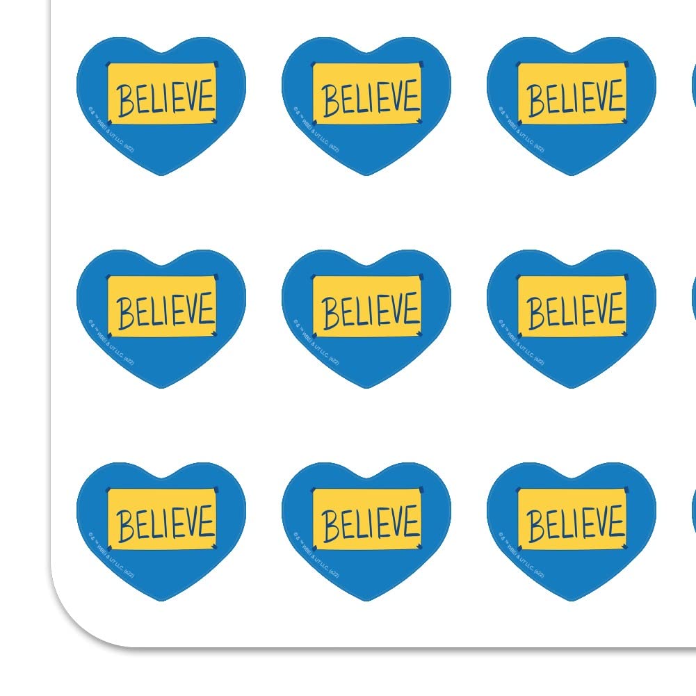 Ted Lasso Believe Heart Shaped Planner Calendar Scrapbook Craft Stickers