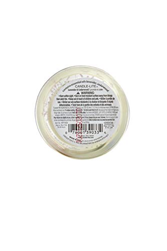 Essential Elements Lavender and Cedarwood Single-Wick Aromatherapy Candle with 50 Hours of Burn Time, 9 oz. Jar, Off White
