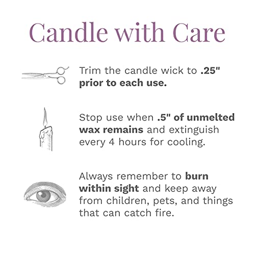 Essential Elements Lavender and Cedarwood Single-Wick Aromatherapy Candle with 50 Hours of Burn Time, 9 oz. Jar, Off White