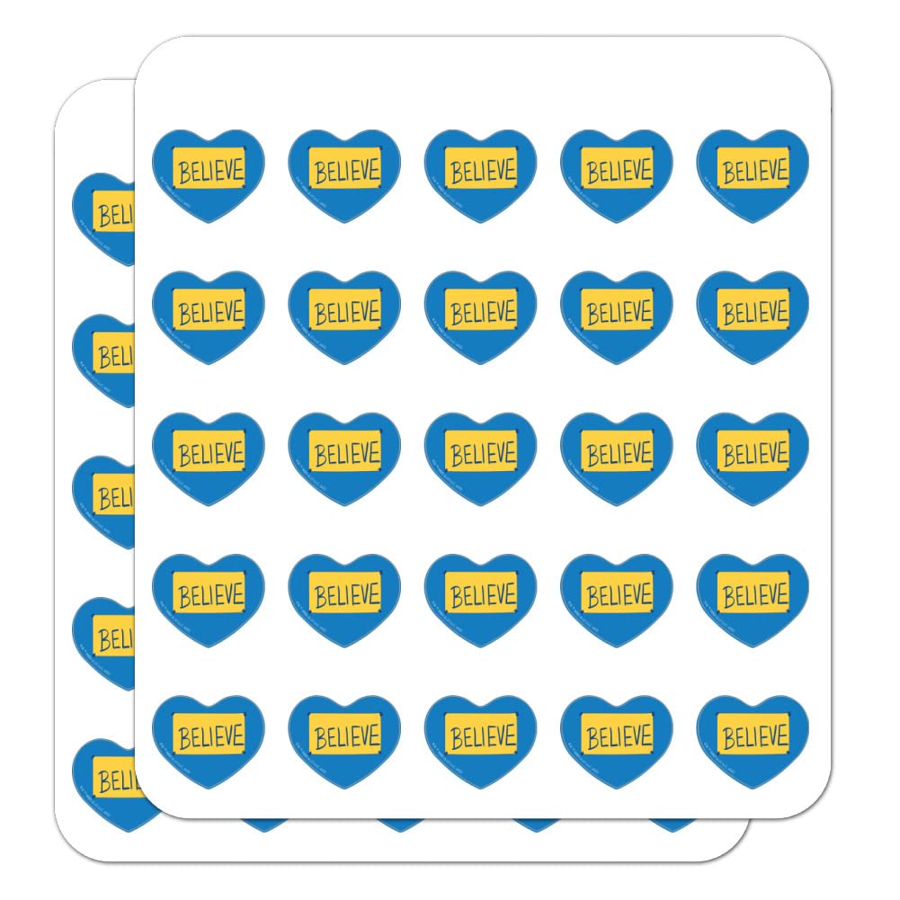 Ted Lasso Believe Heart Shaped Planner Calendar Scrapbook Craft Stickers