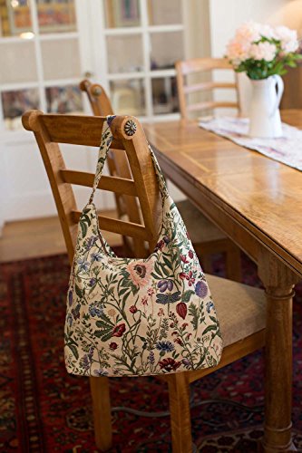 Signare Tapestry Hobo Shoulder bag slough purse for Women with Beautiful Garden Design (HOBO-MGD)