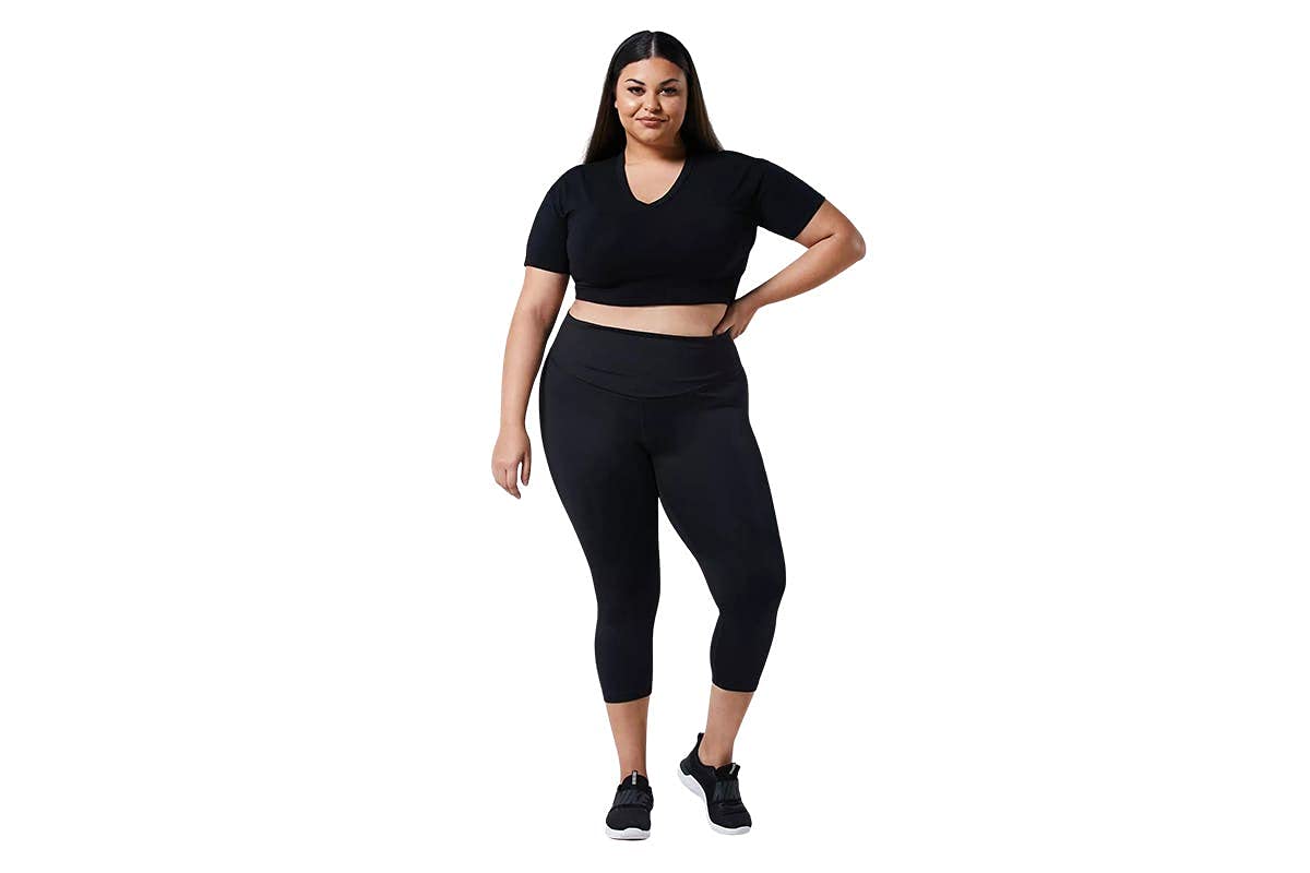 Nike Women's One Tight Crop Plus Sp20, Black/(White), 3X
