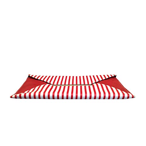JNB Striped Envelope Clutch, Red