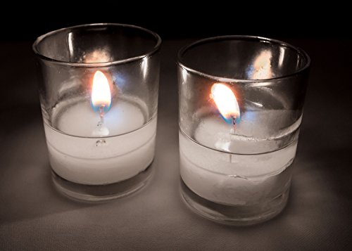 Harmonic Blossom Glass Votives 24 Pack - Premium White Unscented Votive Candles in Clear Elegant Holders - 15 Hour Long Lasting Burn Time - for Weddings, Parties and Event Decoration Centerpieces