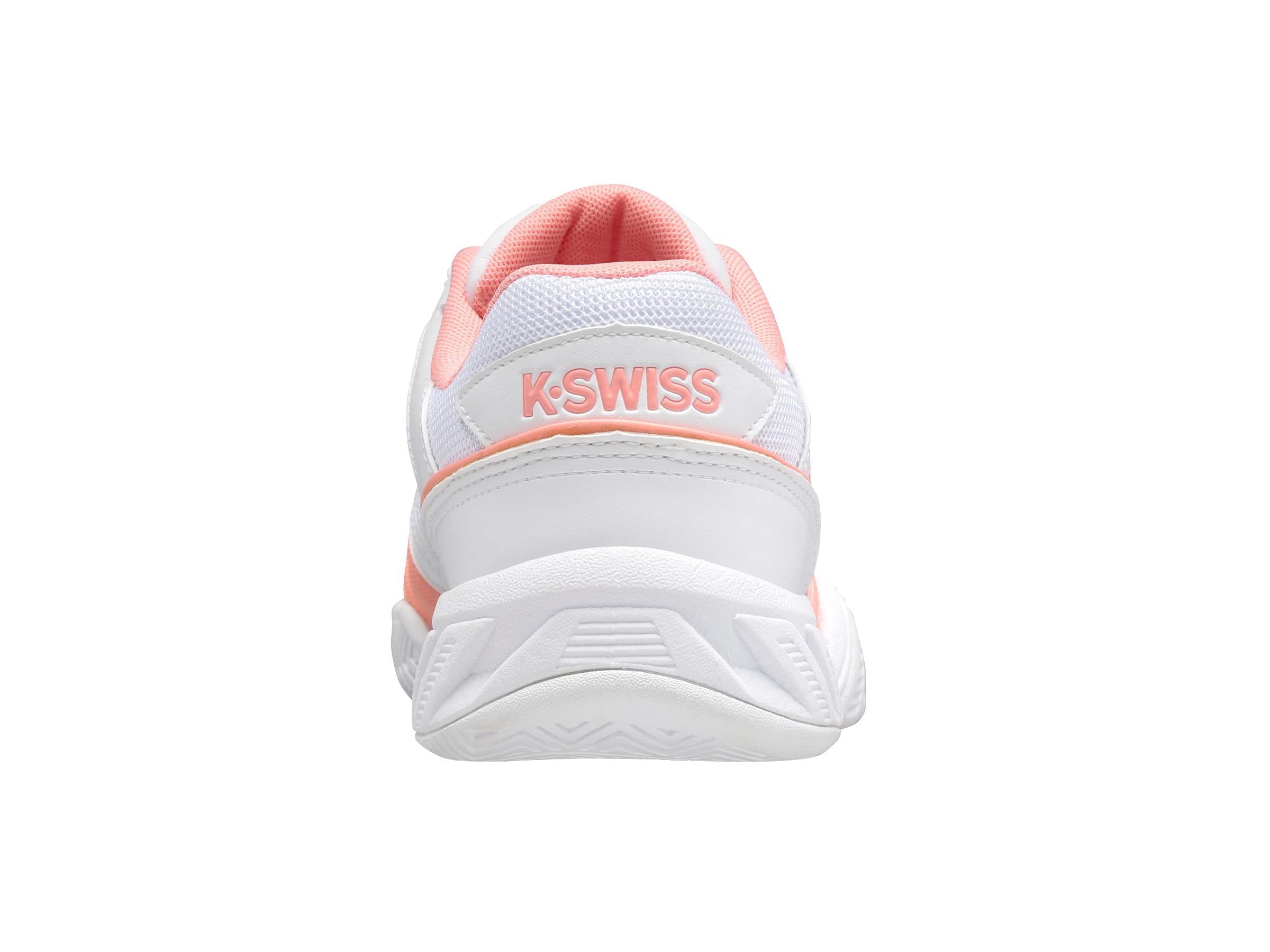 K-Swiss Women's Bigshot Light 4 Tennis Shoe, Peach Amber/White/Asphalt, 9.5 M