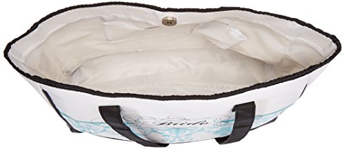Lillian Rose 13"x12" Aqua TR620 BR Bride Tote Bag, 13" x 12" x 4"