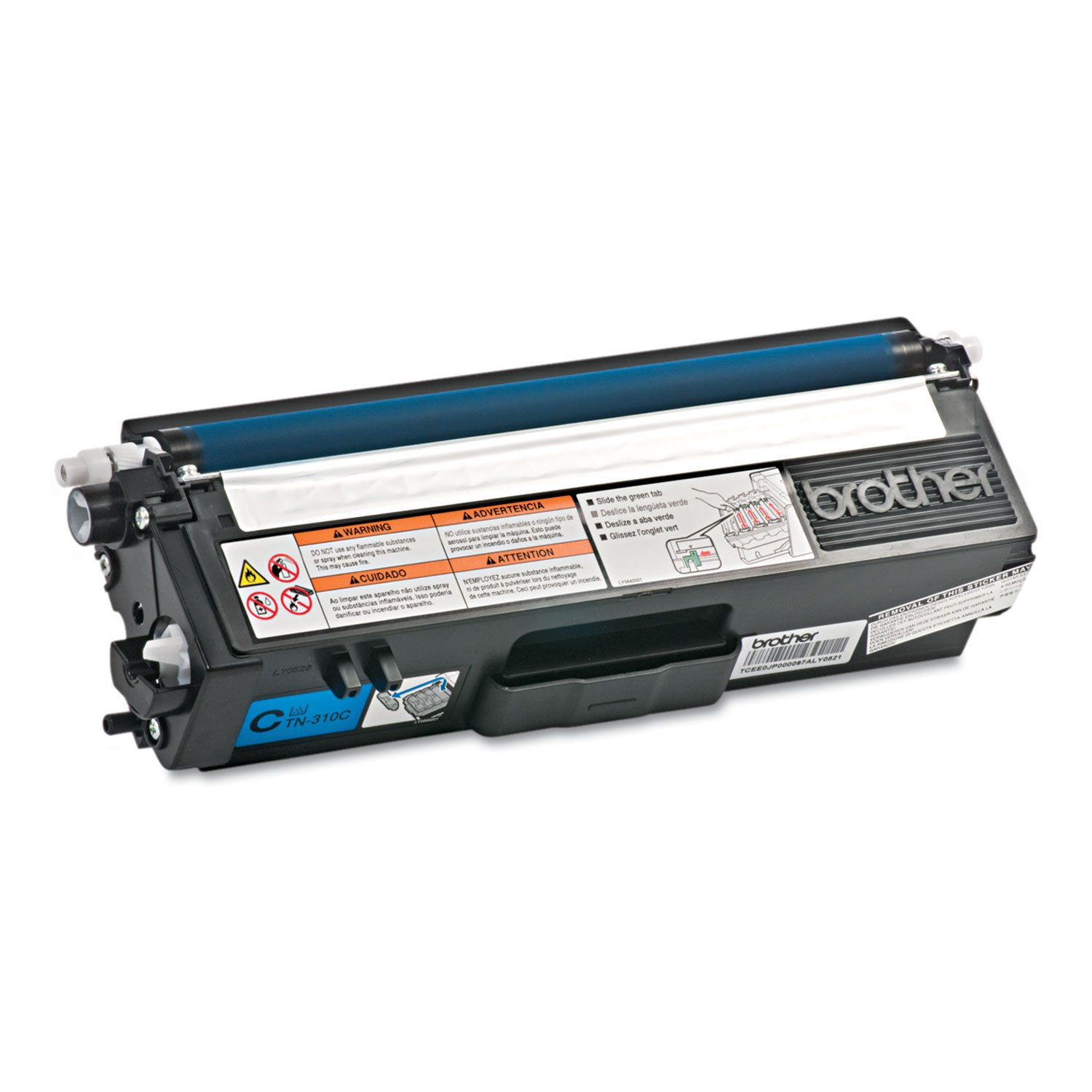 Brother Genuine Standard Yield Toner Cartridge, TN310C, Replacement Cyan Toner, Page Yield Up To 1,500 Pages, TN310
