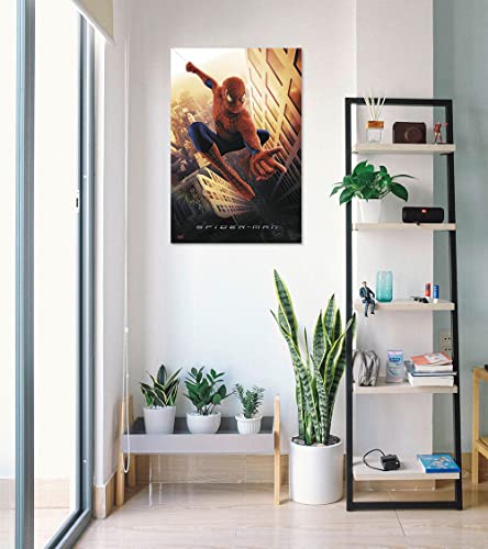 POSTER STOP ONLINE Spider-Man - Movie Poster (Spiderman Swinging in New York City) (Size 27 x 40)
