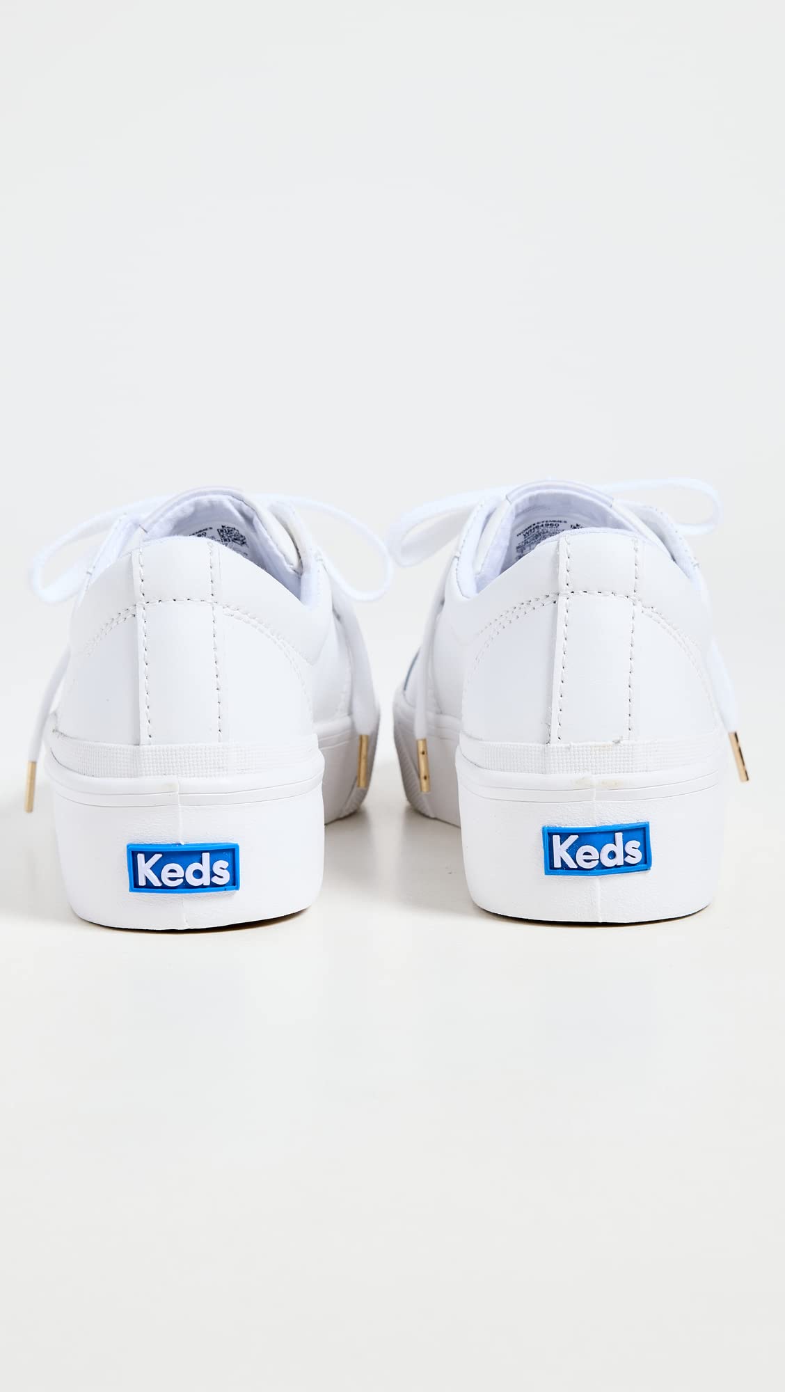 Keds Women's Jump Kick Duo Lace Up Sneaker, White/Gold, 10
