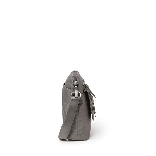 Baggallini Womens Escape Crossbody With RFID Phone Wristlet, Sterling Shimmer