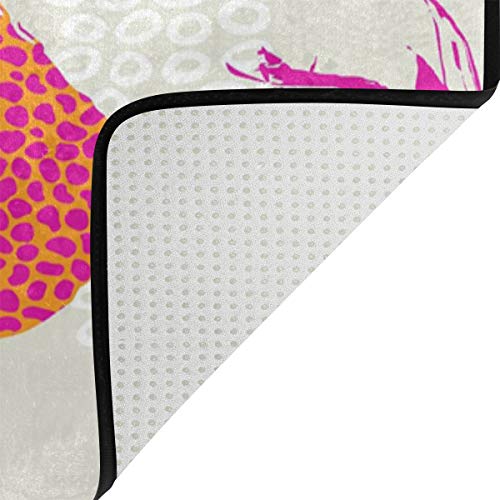 ALAZA Summer Pineapple Fruit Area Rug Rugs Non-Slip Floor Mat Doormats Living Dining Room Bedroom Dorm 31 x 20 inches Home Decor