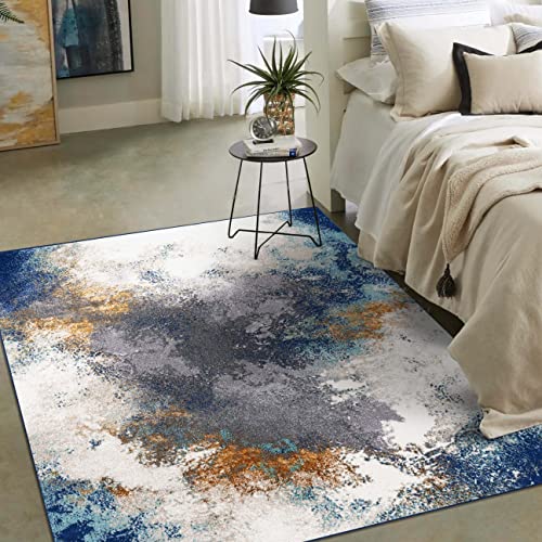 LUXE WEAVERS Rug – Modern Area Rug - 8445 Abstract Print, Blue / 8’ x 10’