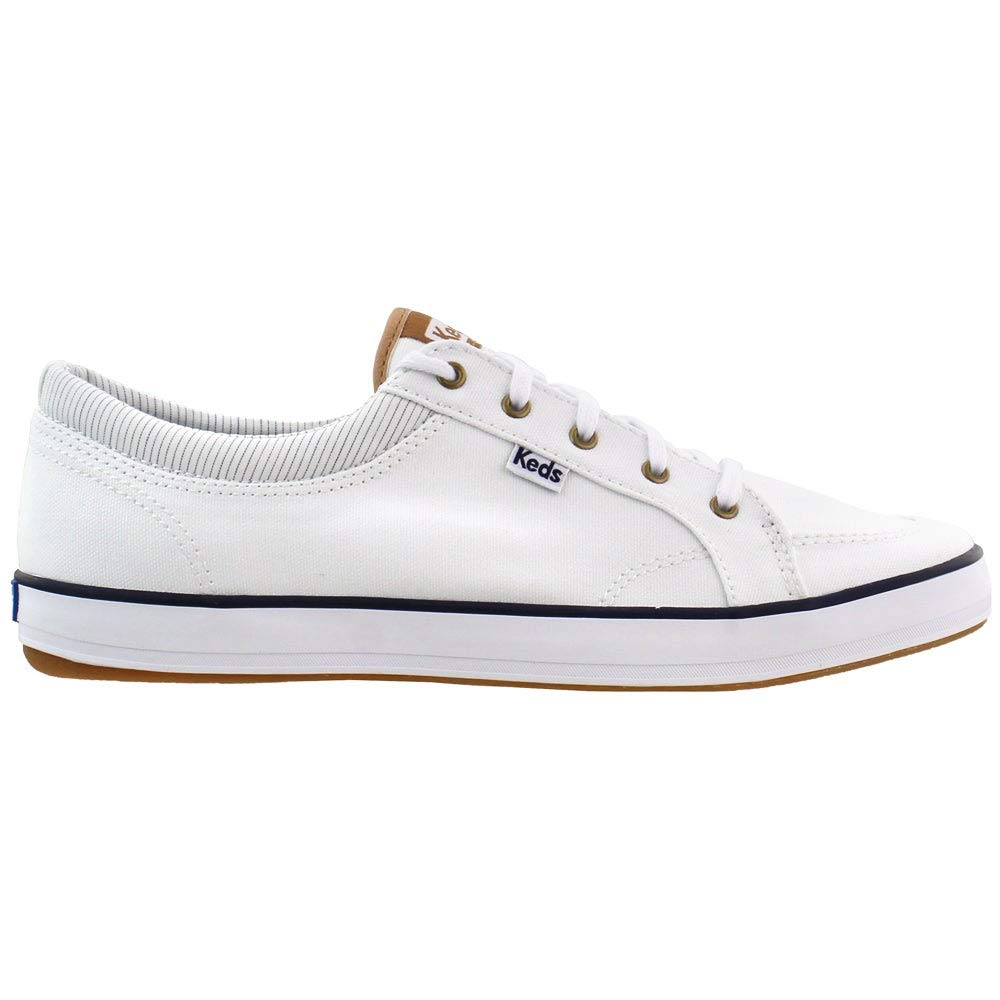 Keds Center Lace Up, Sneaker Womens, White Chambray, 7.5 Medium