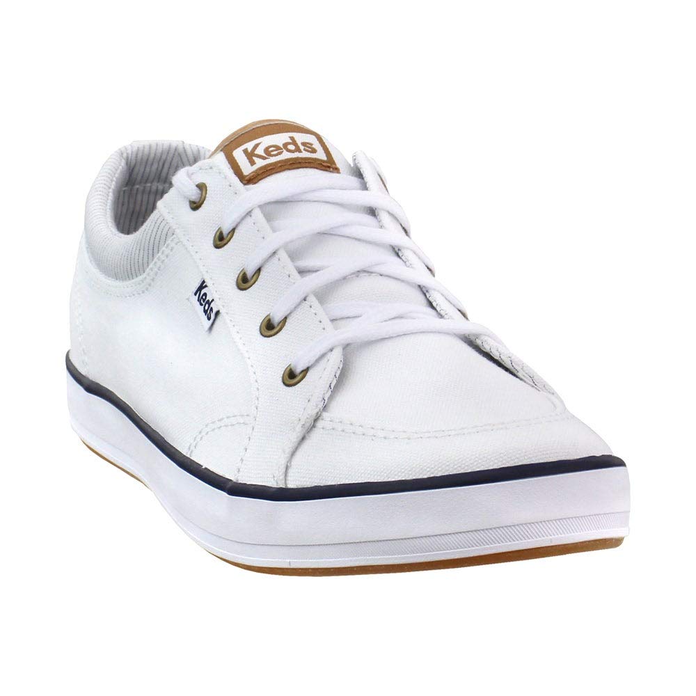 Keds Center Lace Up, Sneaker Womens, White Chambray, 7.5 Medium