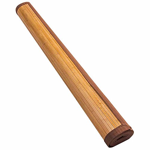 5' X 8' Floor Carpet, Bamboo Area Rug Floor Carpet Natural Bamboo Non-Slip Roll Runner Indoor Outdoor for Bathroom, Kitchen, Garden (60β x 96β)