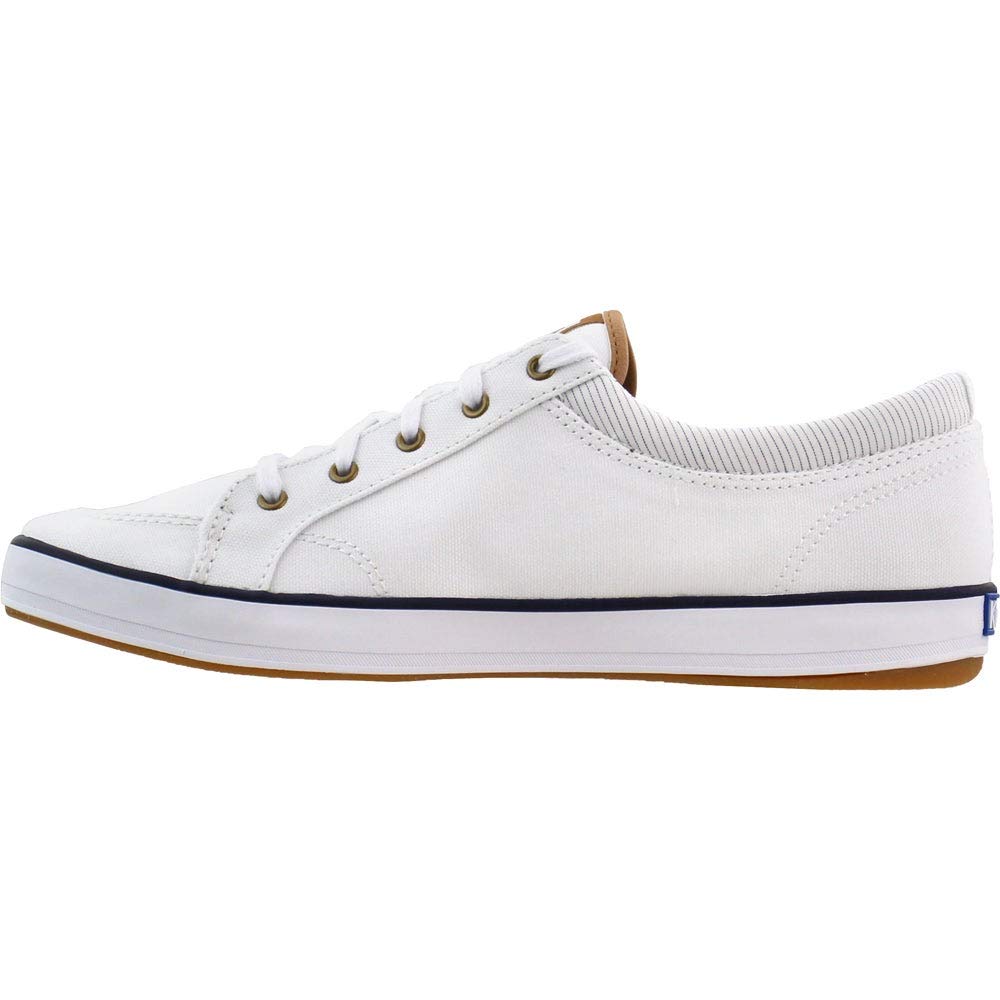 Keds Center Lace Up, Sneaker Womens, White Chambray, 7.5 Medium