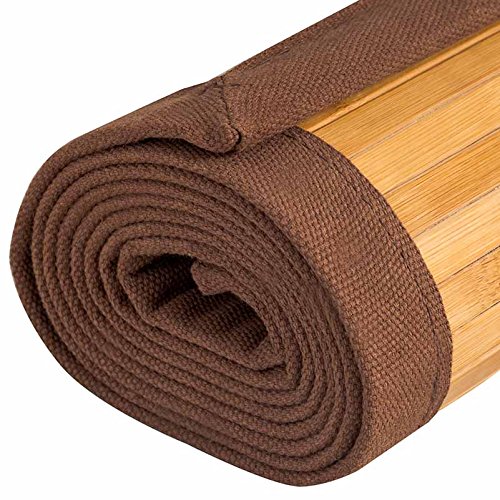 5' X 8' Floor Carpet, Bamboo Area Rug Floor Carpet Natural Bamboo Non-Slip Roll Runner Indoor Outdoor for Bathroom, Kitchen, Garden (60β x 96β)