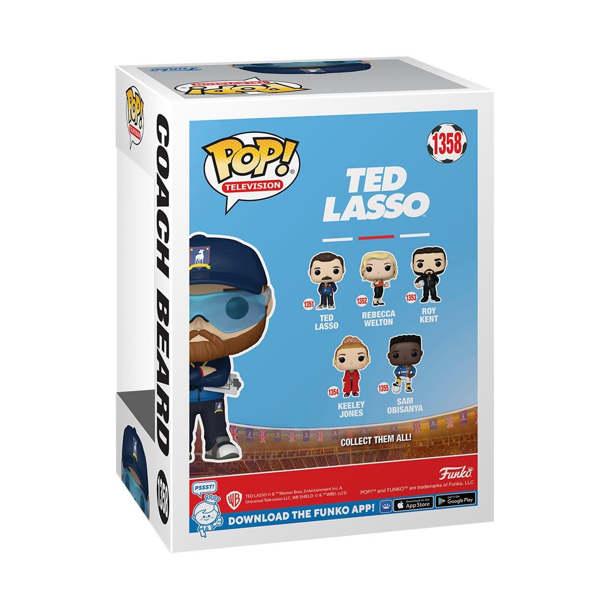 POP TV: Ted Lasso - Coach Beard Entertainment Earth Exclusive Funko Vinyl Figure (Bundled with Compatible Box Protector Case), Multicolored, 3.75 inches